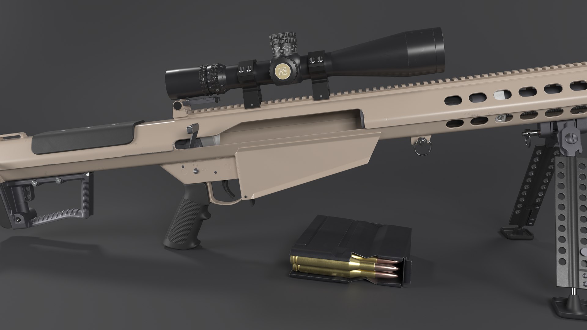 Sniper Rifle With Scope Model - TurboSquid 2226979
