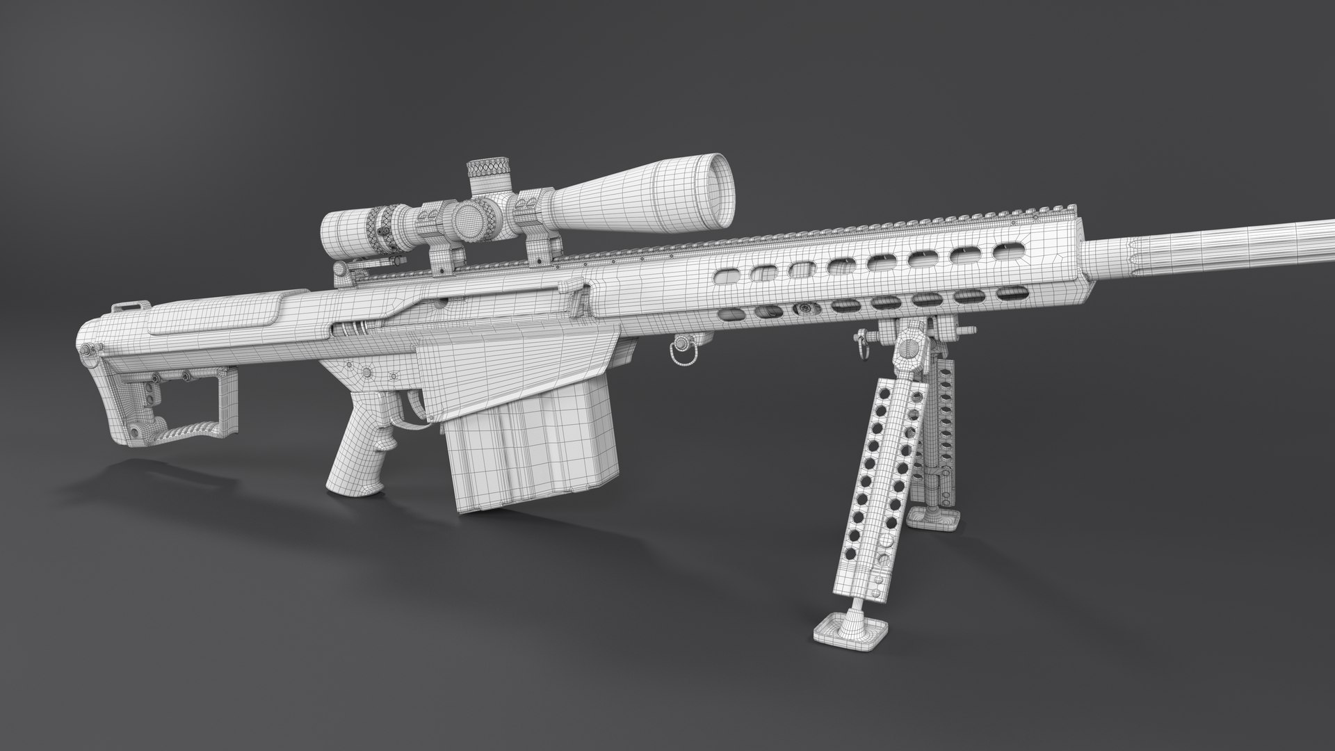 Sniper Rifle With Scope Model - TurboSquid 2226979