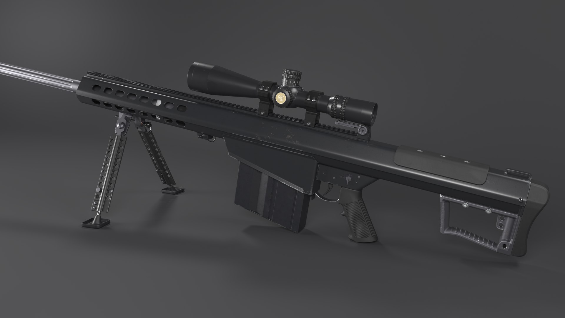 Sniper Rifle With Scope Model - TurboSquid 2226979