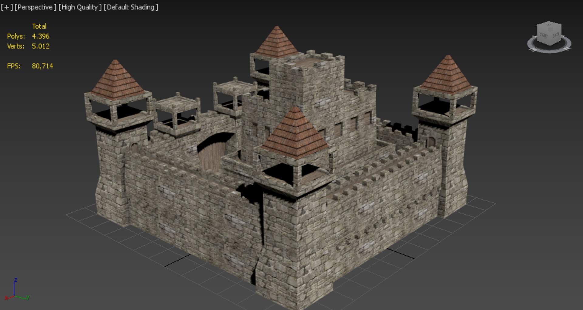 3d Castle Unity3d Model
