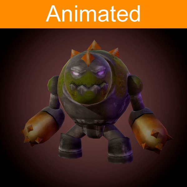 character flying golem 3d model