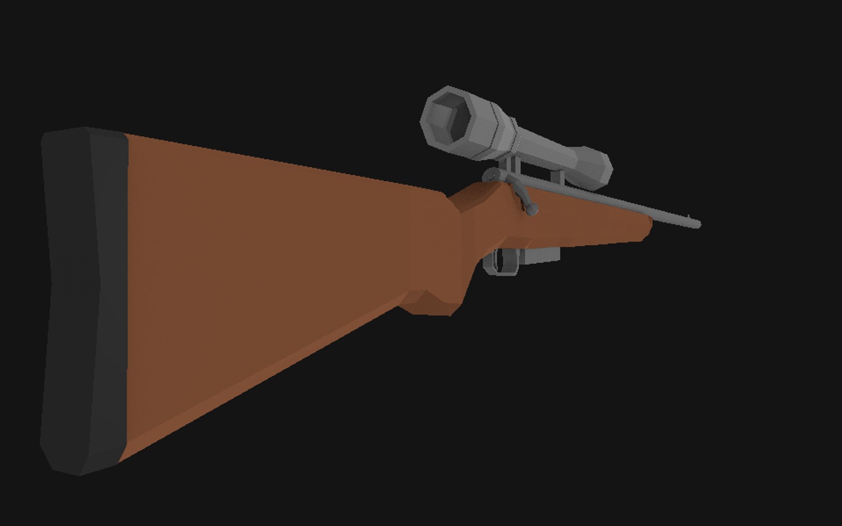 Low-poly Bolt Action Rifle Scope 3D Model - TurboSquid 1177892