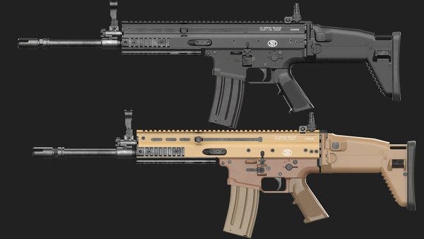FN SCAR-L FDE Black Noir Game Ready model - TurboSquid 1748494
