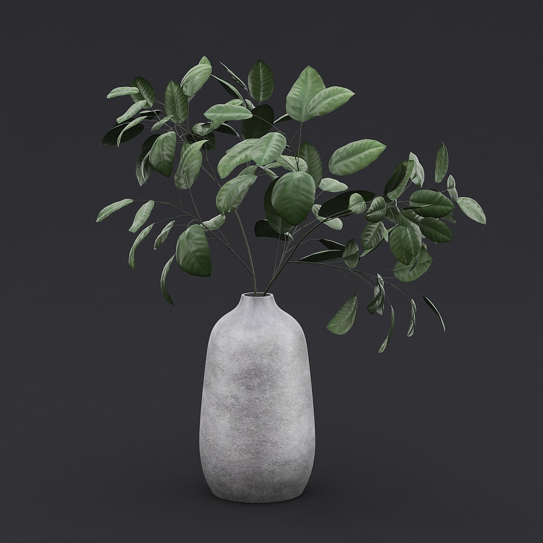 3D Tree Branch In Vase I - TurboSquid 2110654