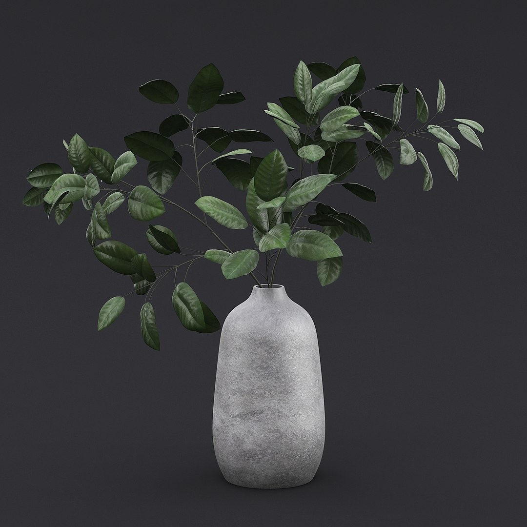 3D Tree Branch In Vase I - TurboSquid 2110654