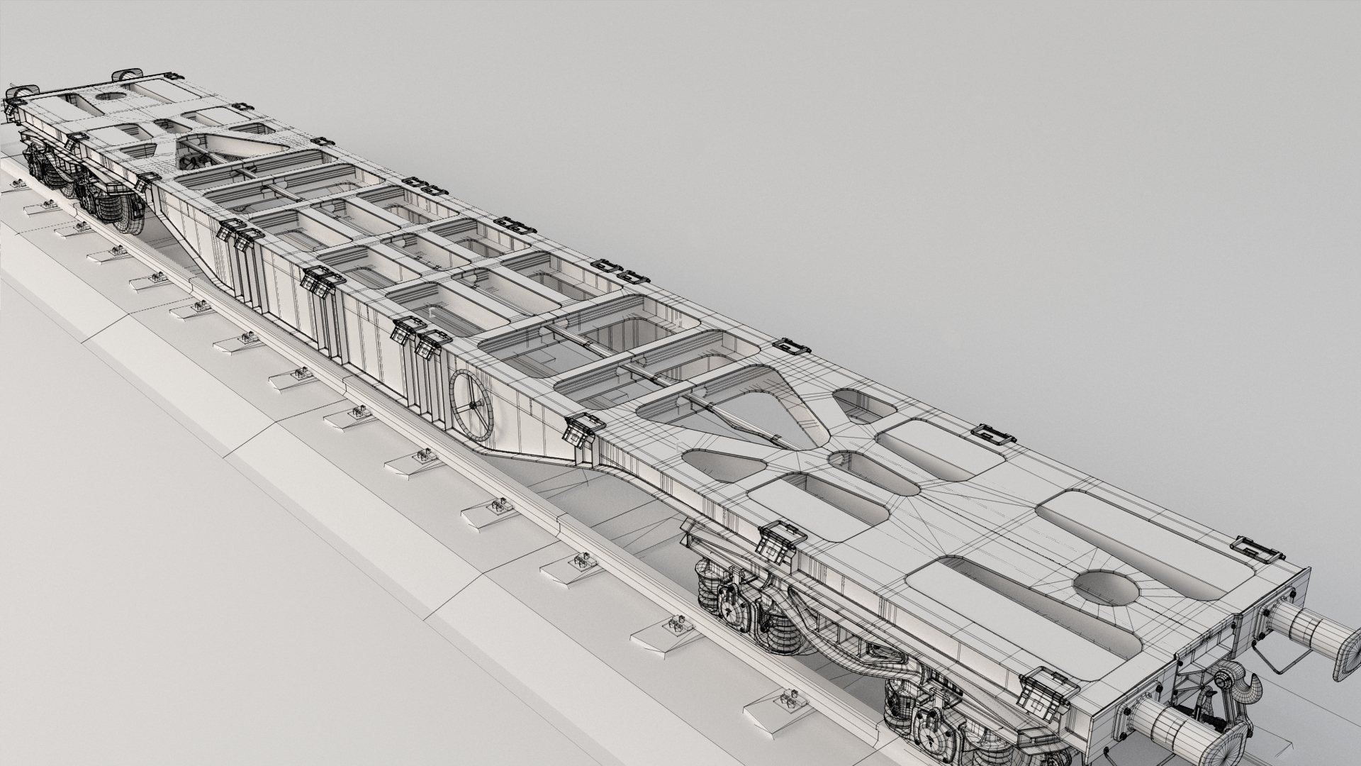 3D Train Flatcar Flat - TurboSquid 1524147