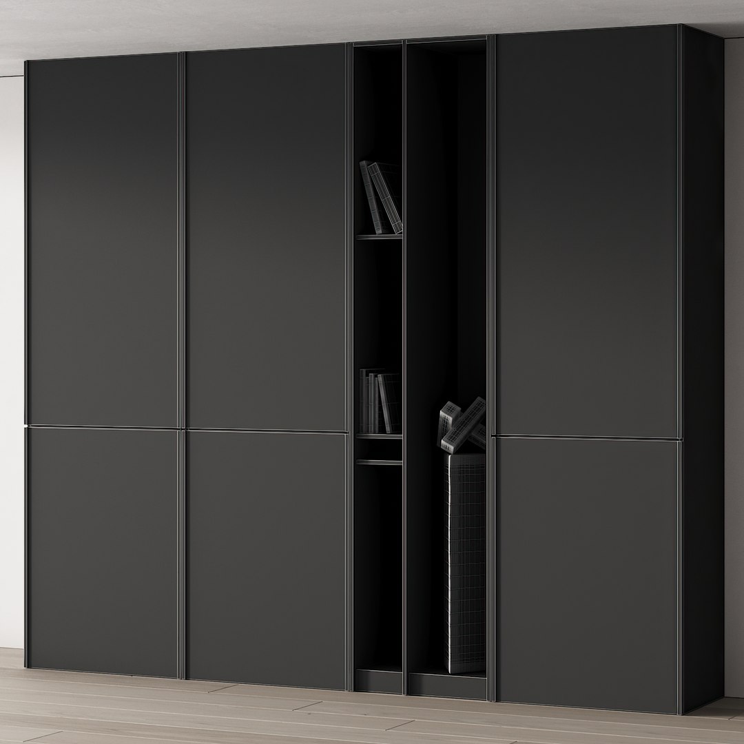 3D 262 Cabinet Furniture 12 Modular Wardrobe Cupboard 08 - TurboSquid ...