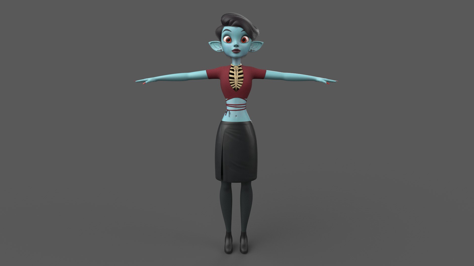 3D Semi-Realistic Female GHOST Character Without Rig Model - TurboSquid ...