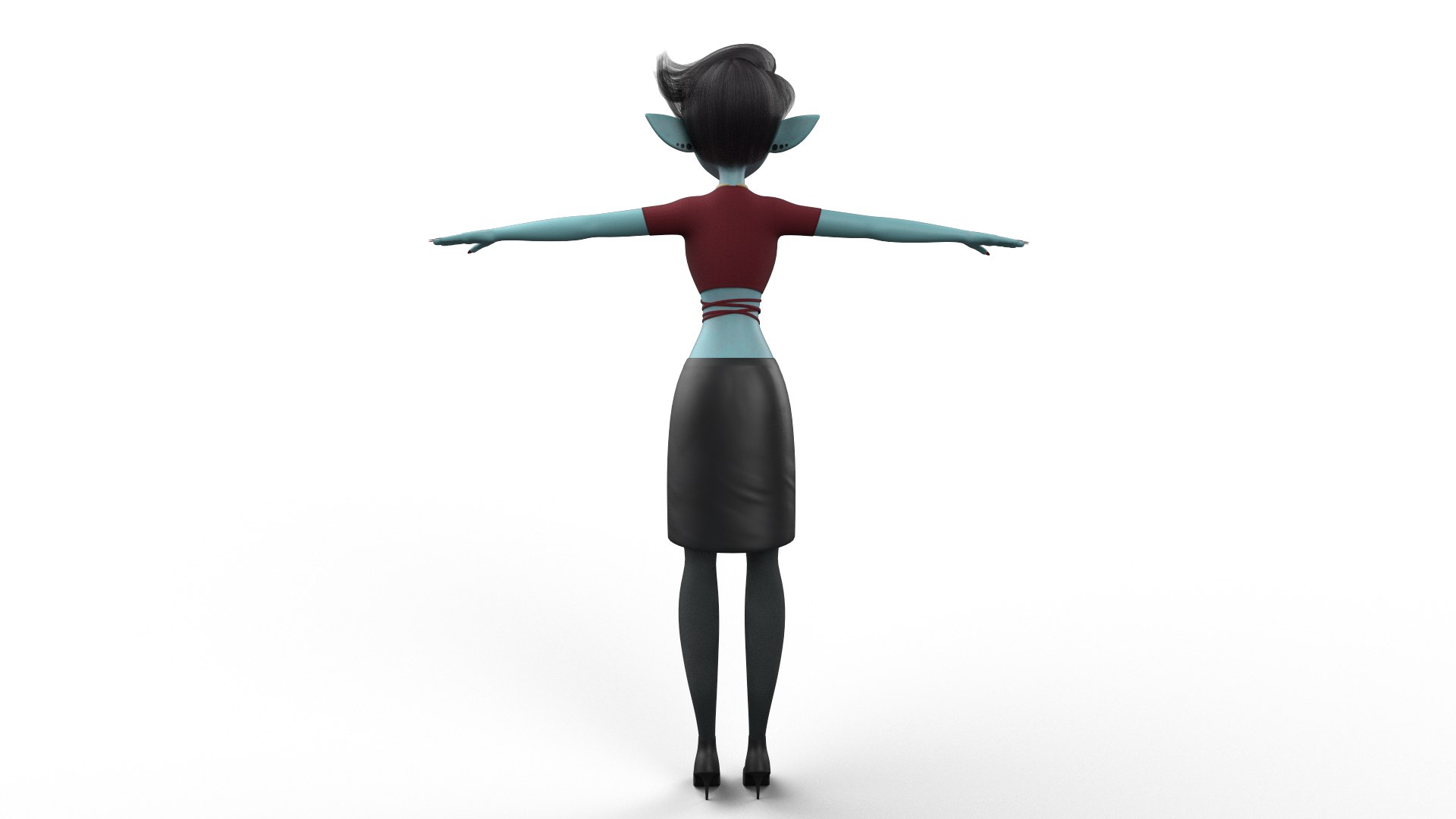 3D Semi-Realistic Female GHOST Character Without Rig Model - TurboSquid ...
