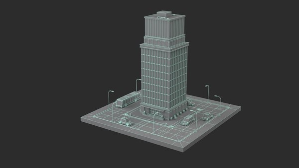 3D Cartoon Skyscraper - TurboSquid 1852827