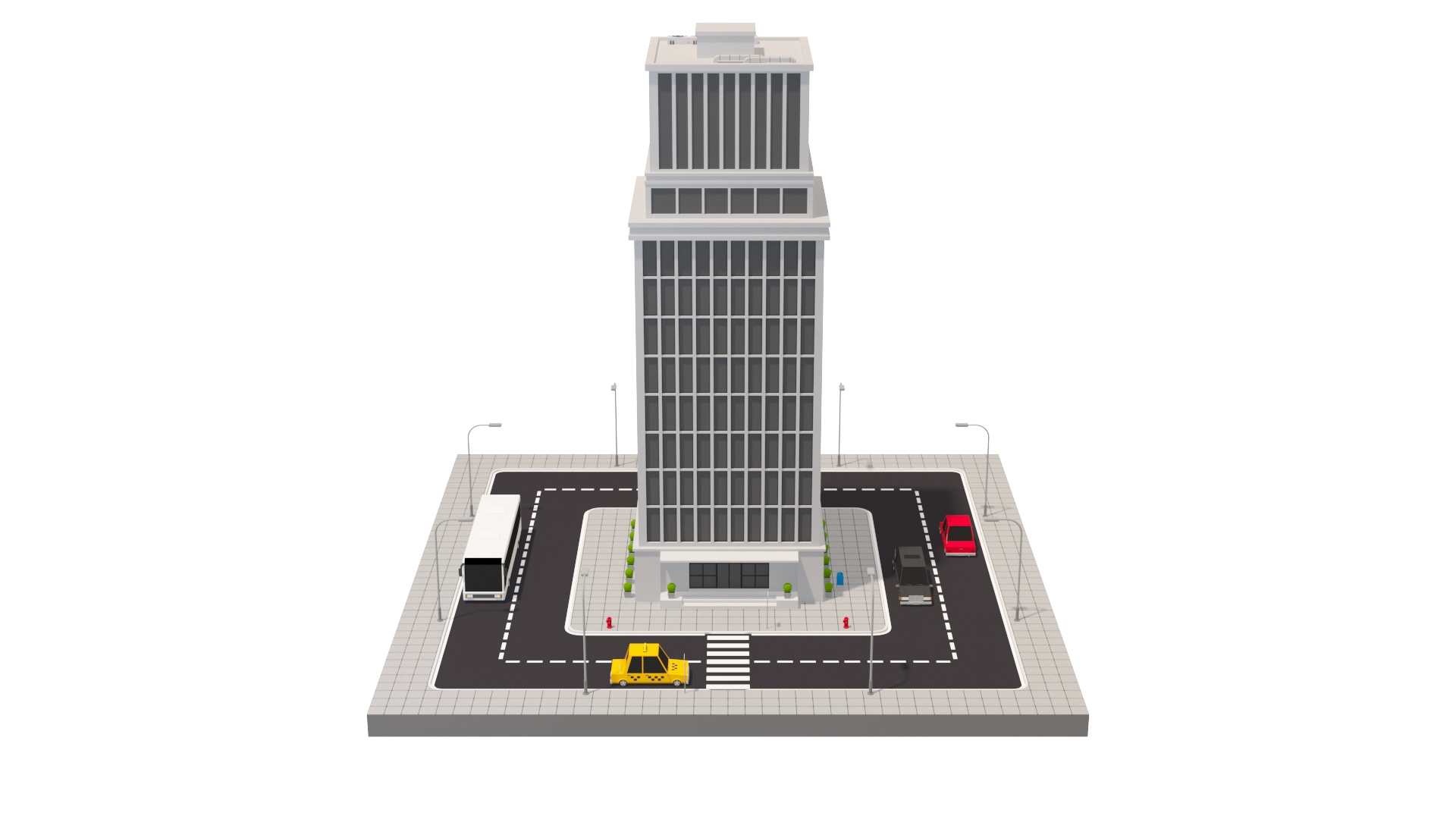 3D Cartoon Skyscraper - TurboSquid 1852827