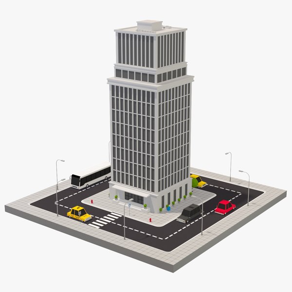 3D Cartoon Skyscraper - TurboSquid 1852827