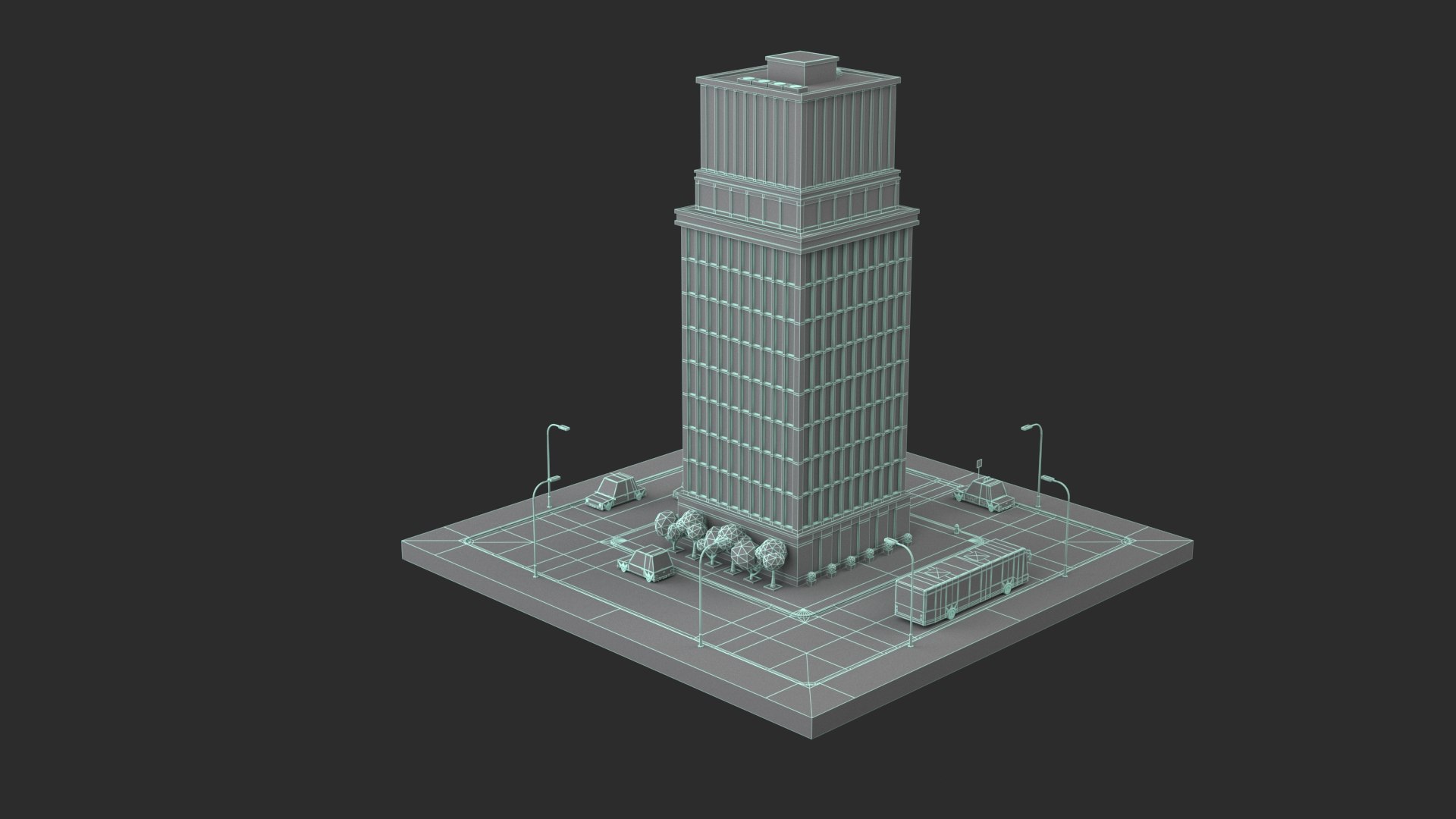 3D Cartoon Skyscraper - TurboSquid 1852827