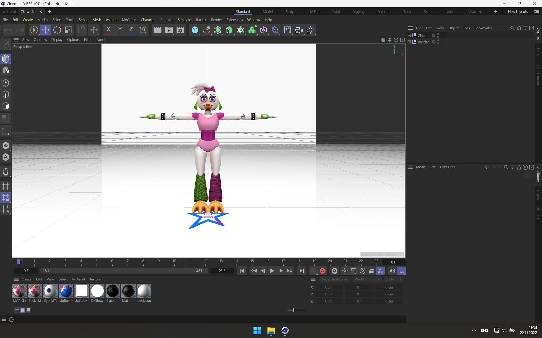 FNAF Chica White 3D Model - TurboSquid 2348947