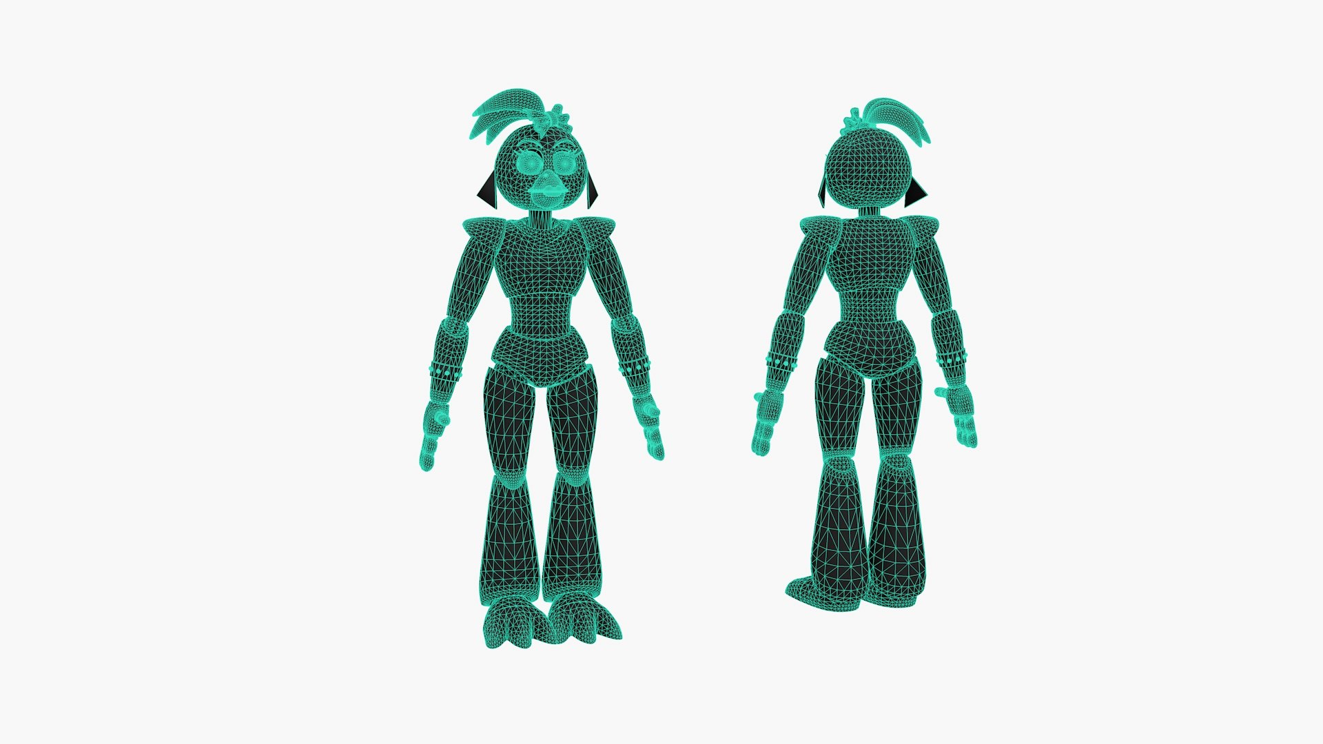 FNAF Chica White 3D Model - TurboSquid 2348947