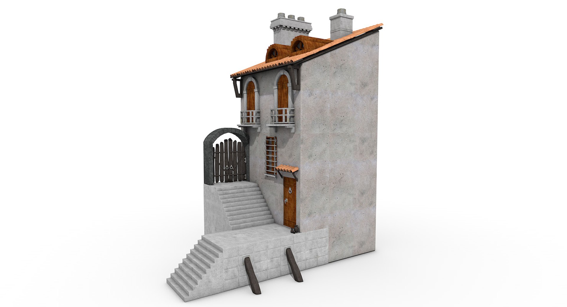 3d Model Medieval Building