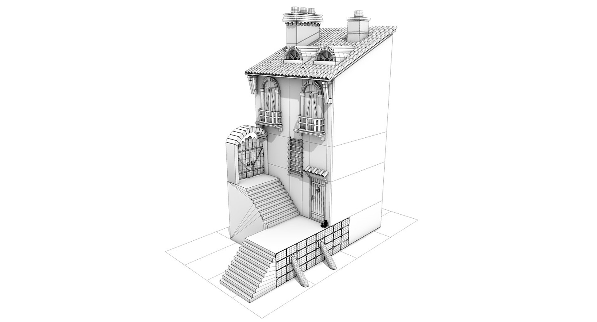 3d Model Medieval Building