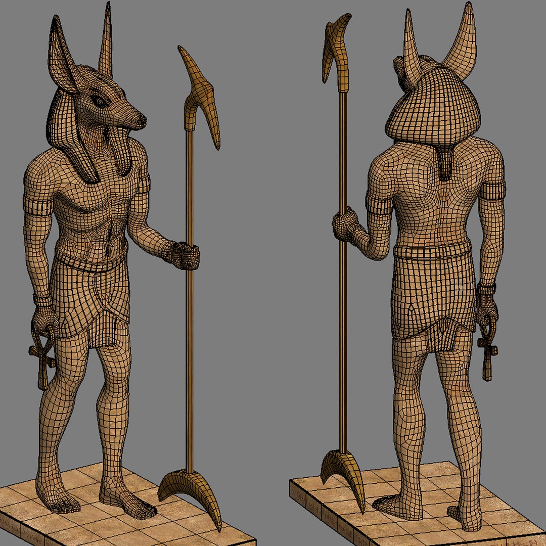 3d model of ancient egyptian egypt statues