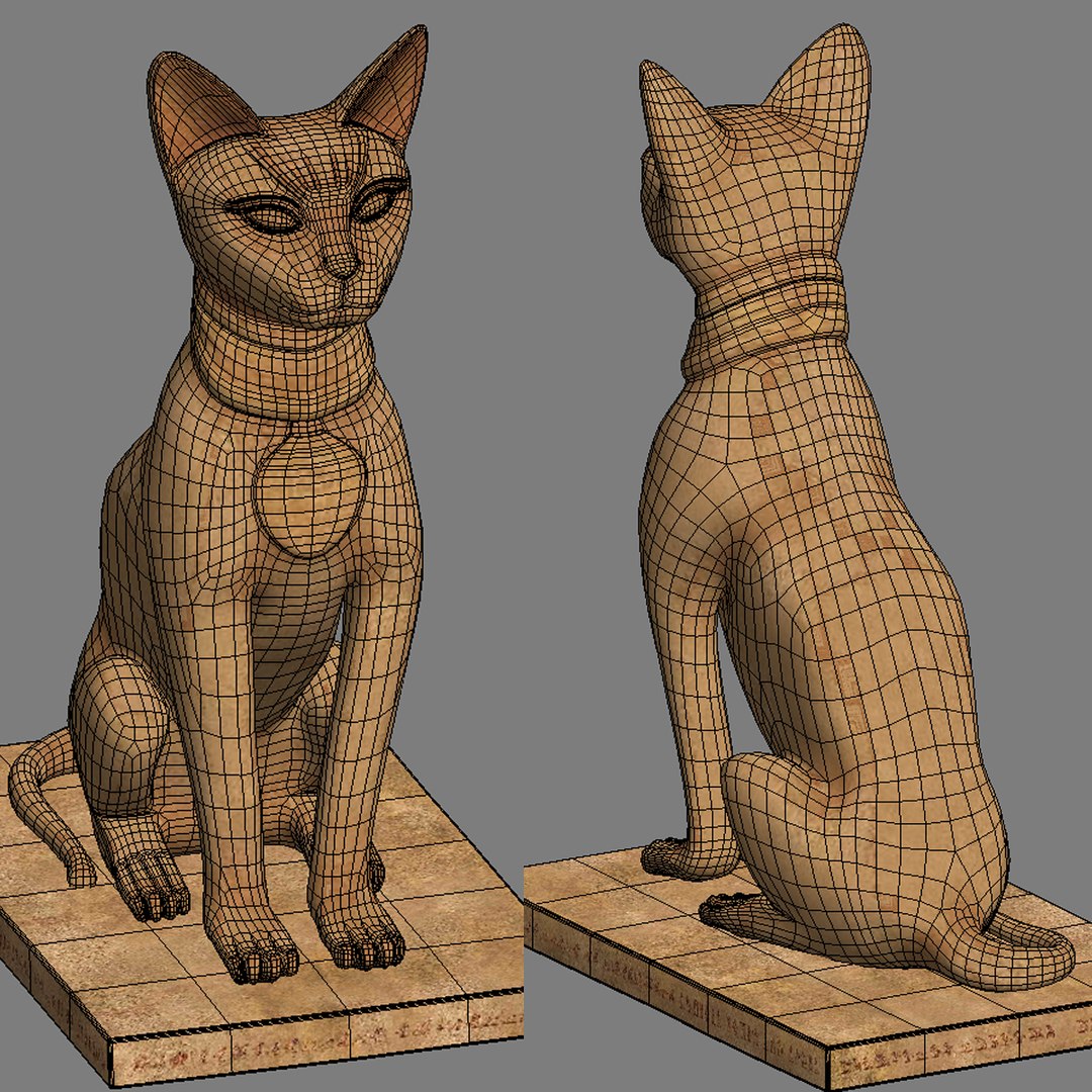 3d model of ancient egyptian egypt statues