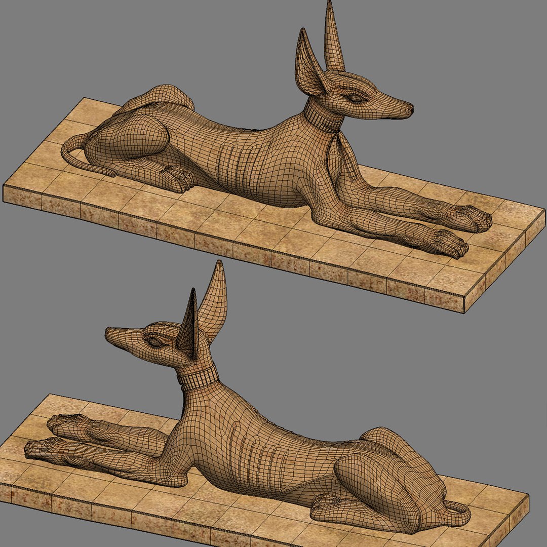 3d model of ancient egyptian egypt statues