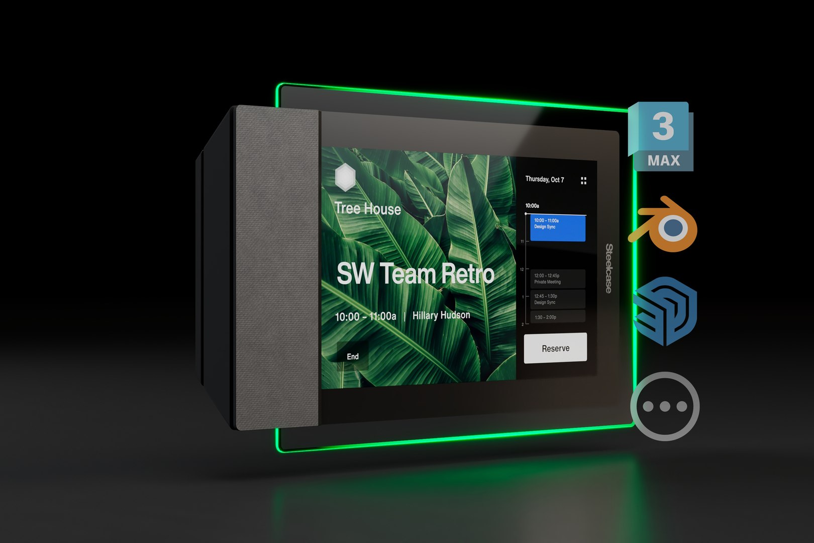 modelo 3d Steelcase RoomWizard - Sistema de programación de salas de ...