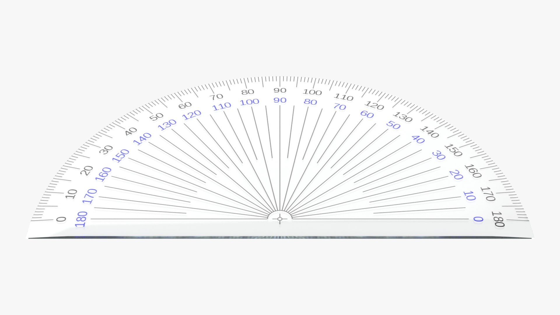 Half Circle Protractor Model - TurboSquid 1677536