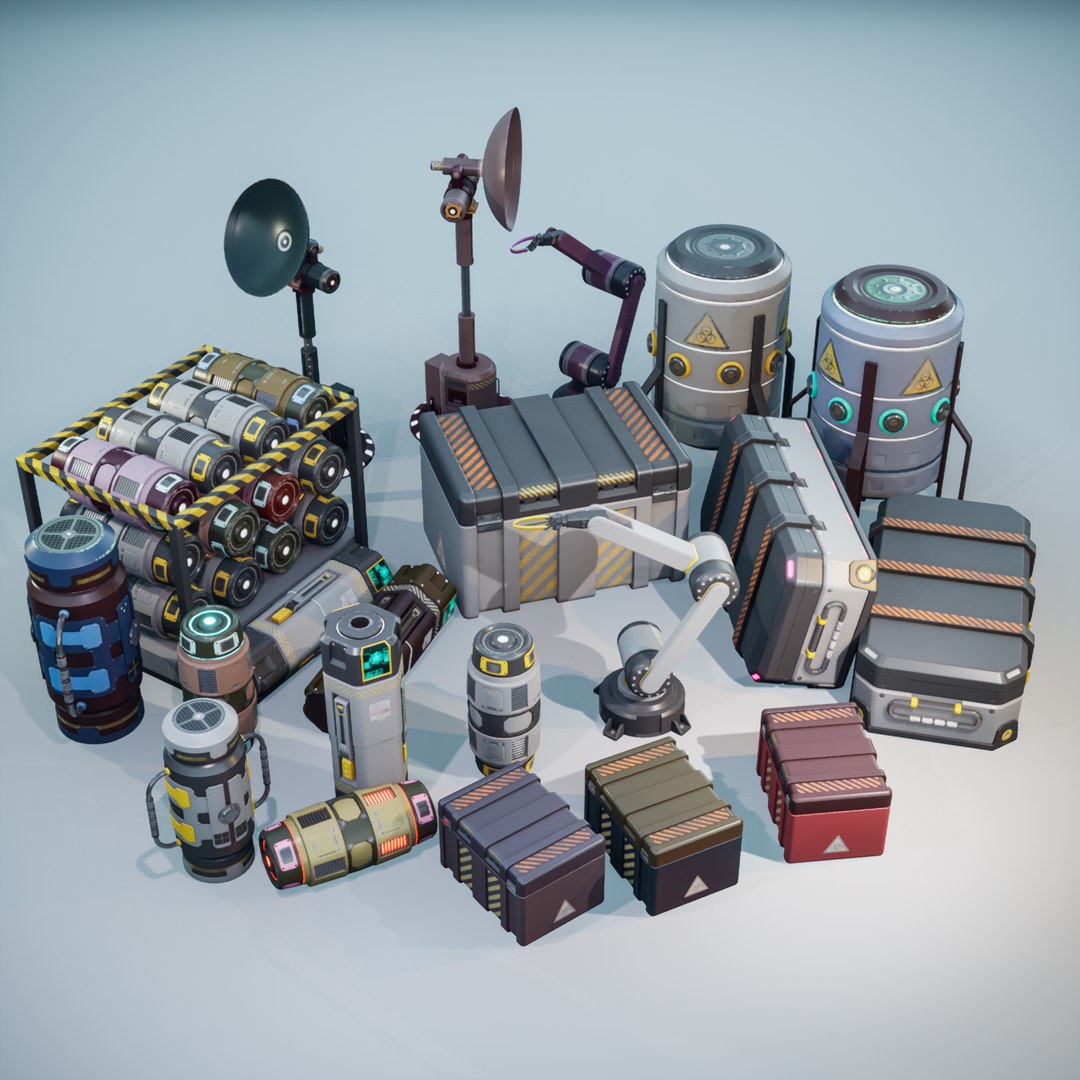 3D SciFi Props Pack - TurboSquid 2259599