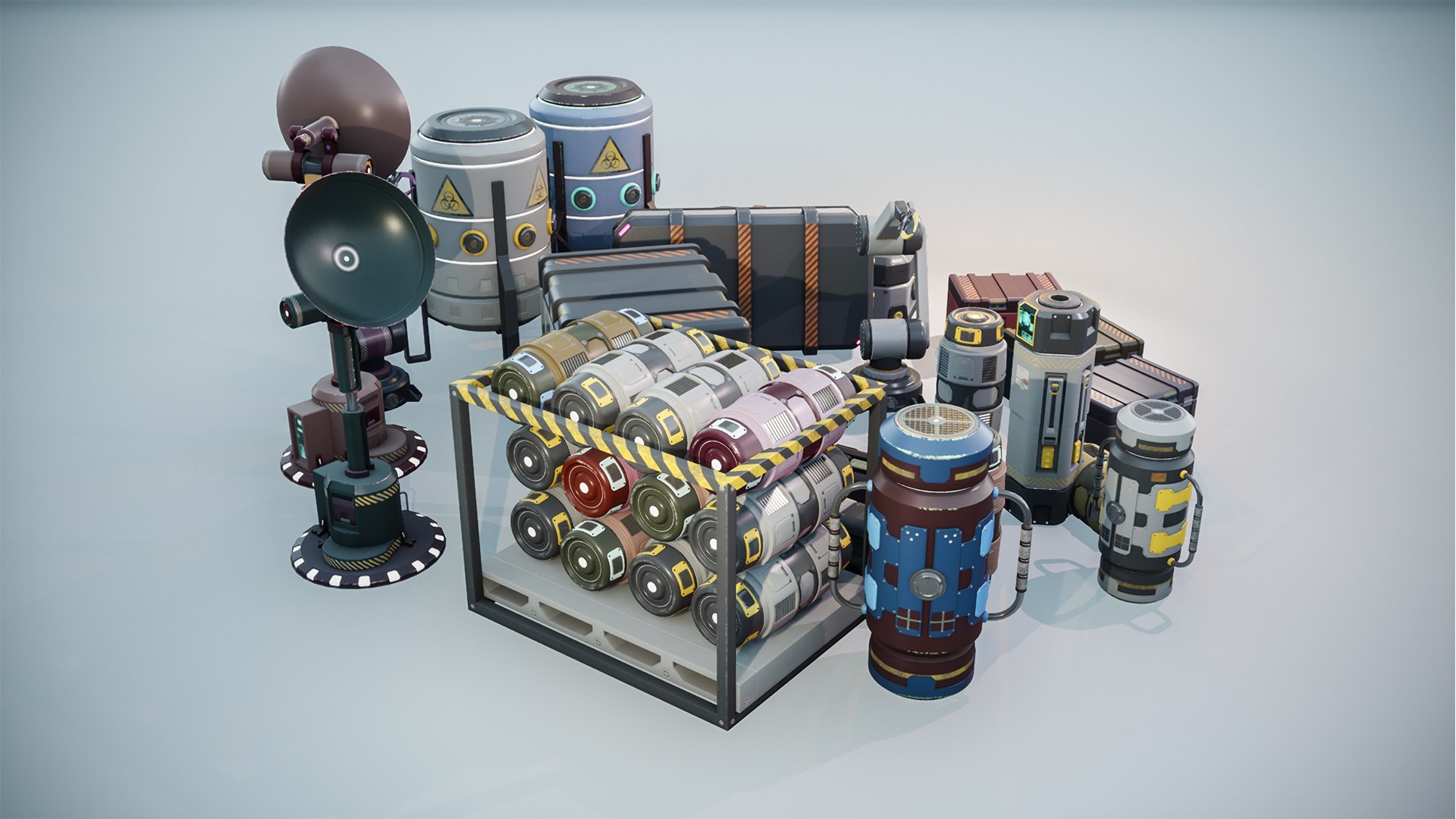 3D SciFi Props Pack - TurboSquid 2259599