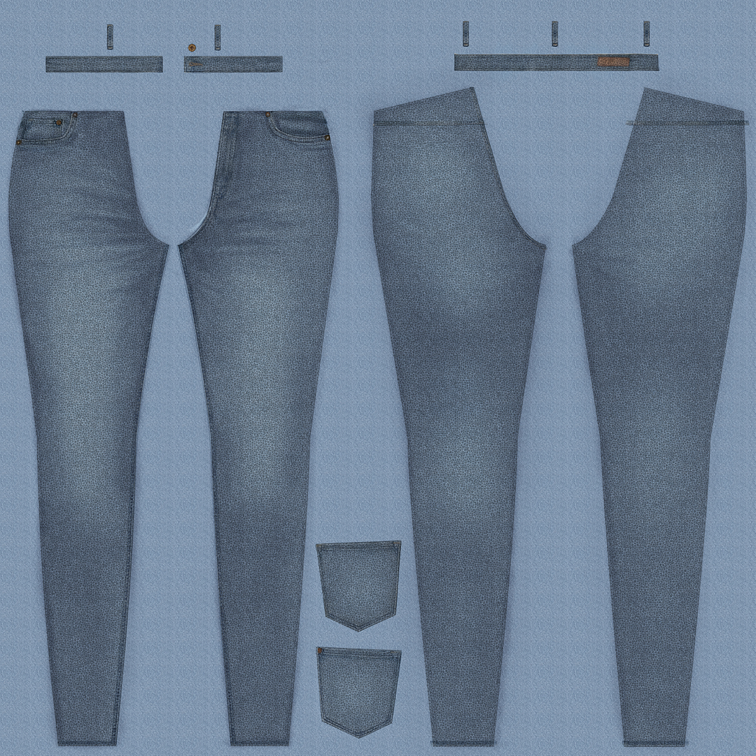 jeans 3d obj