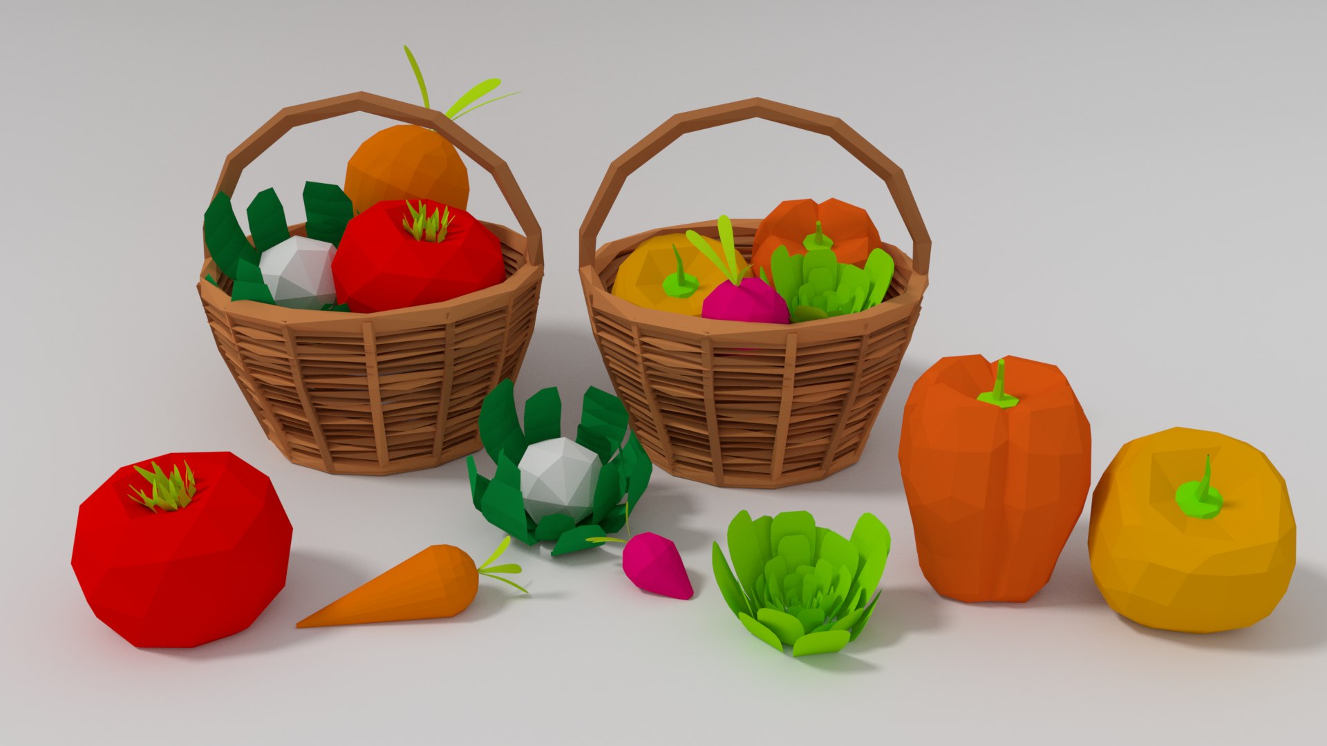 3D Assets Vegetable Basket Model - TurboSquid 1304861