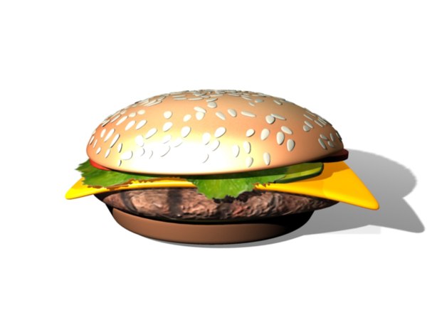 3d hamburger burger