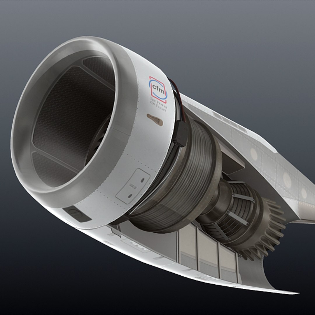 3d Cfm56 Jet Engine