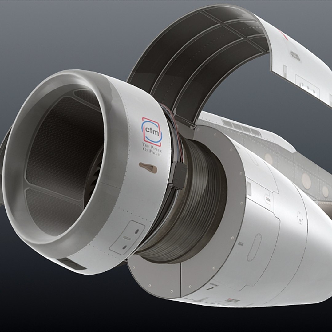 3d Cfm56 Jet Engine