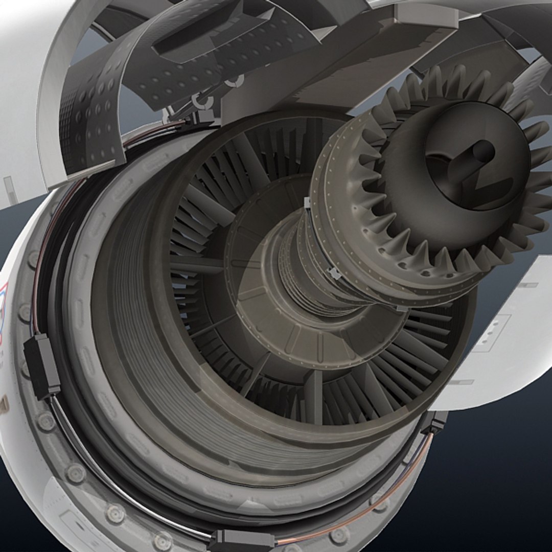 3d cfm56 jet engine