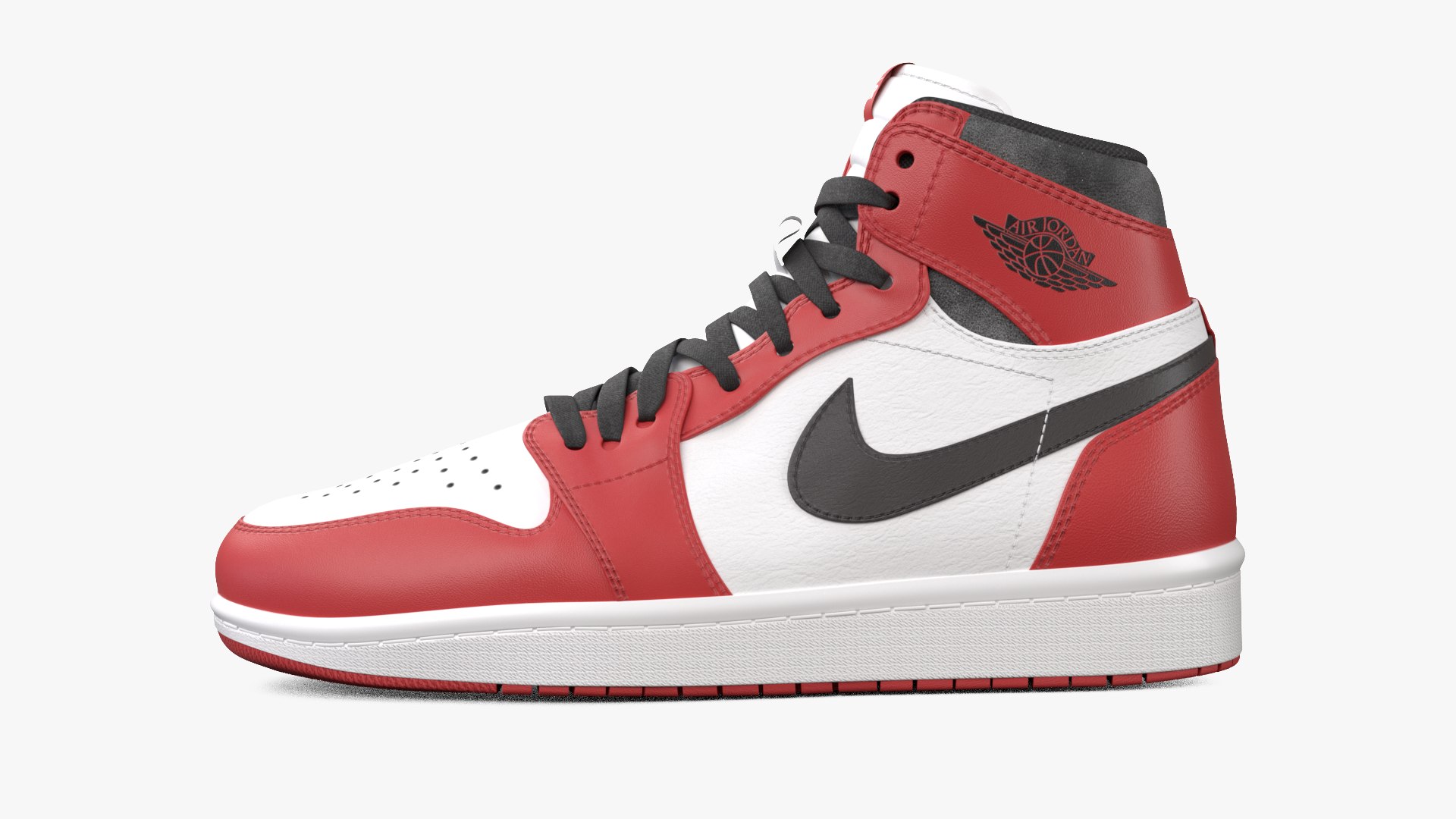 3D Model Air Jordan 1 Retro Varsity Red - TurboSquid 2335647