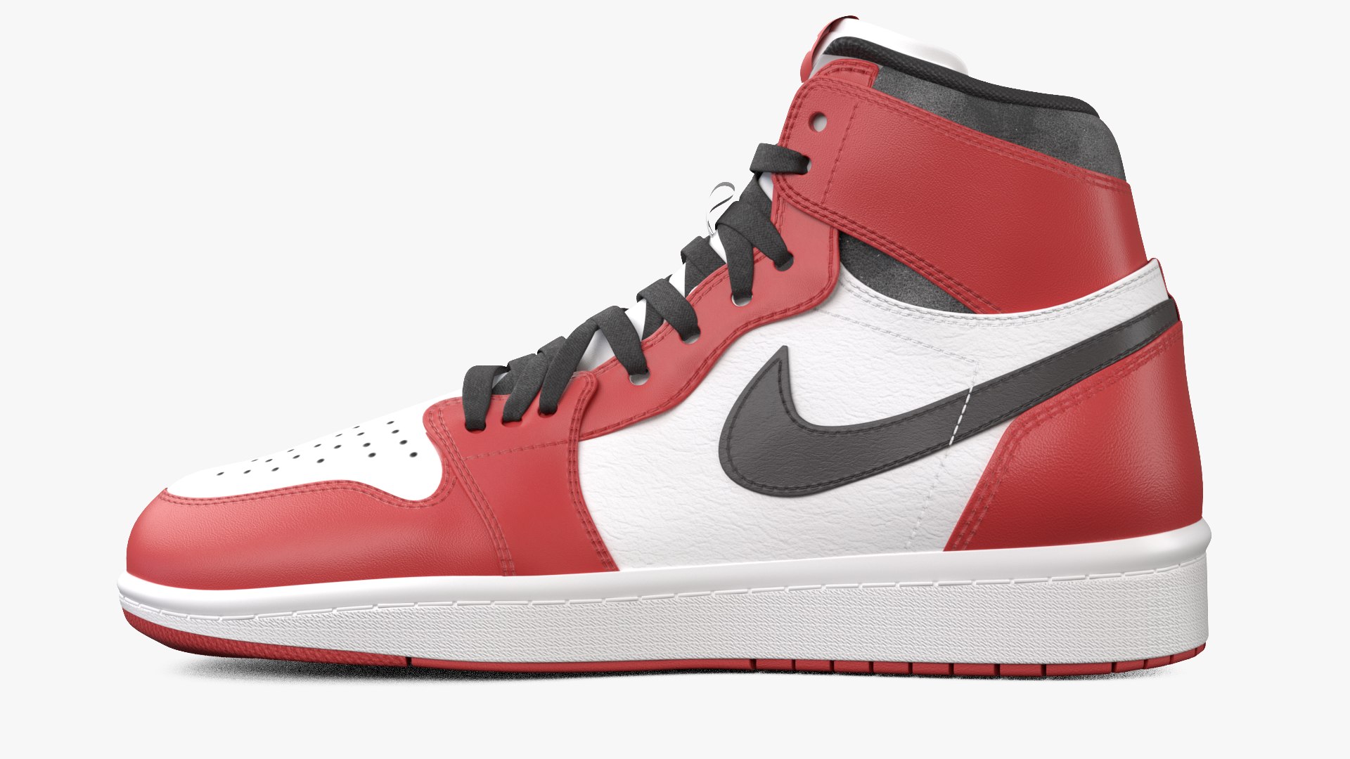 3D Model Air Jordan 1 Retro Varsity Red - TurboSquid 2335647