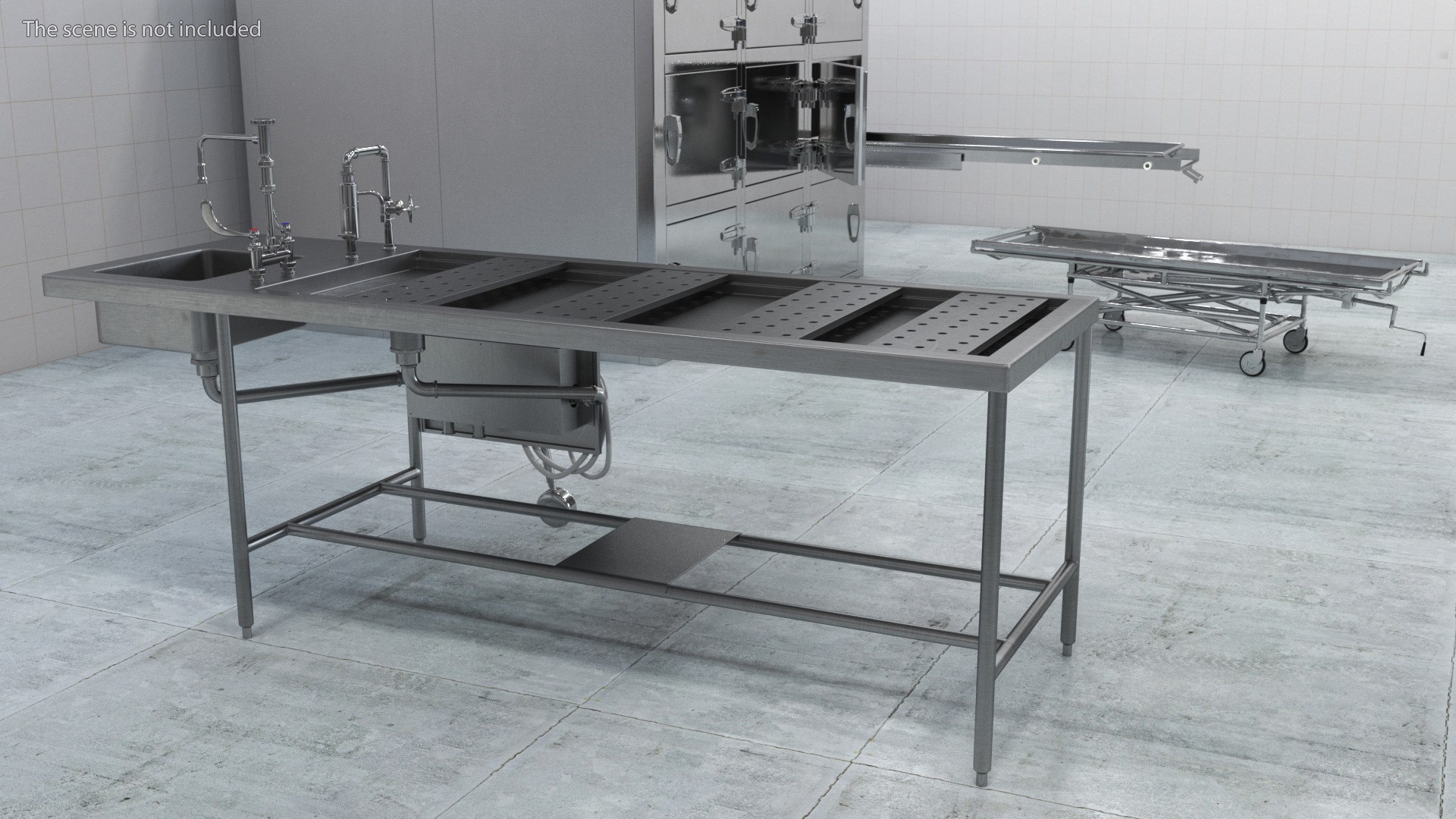 Autopsy Table With Integrated Sink Model - TurboSquid 2369037