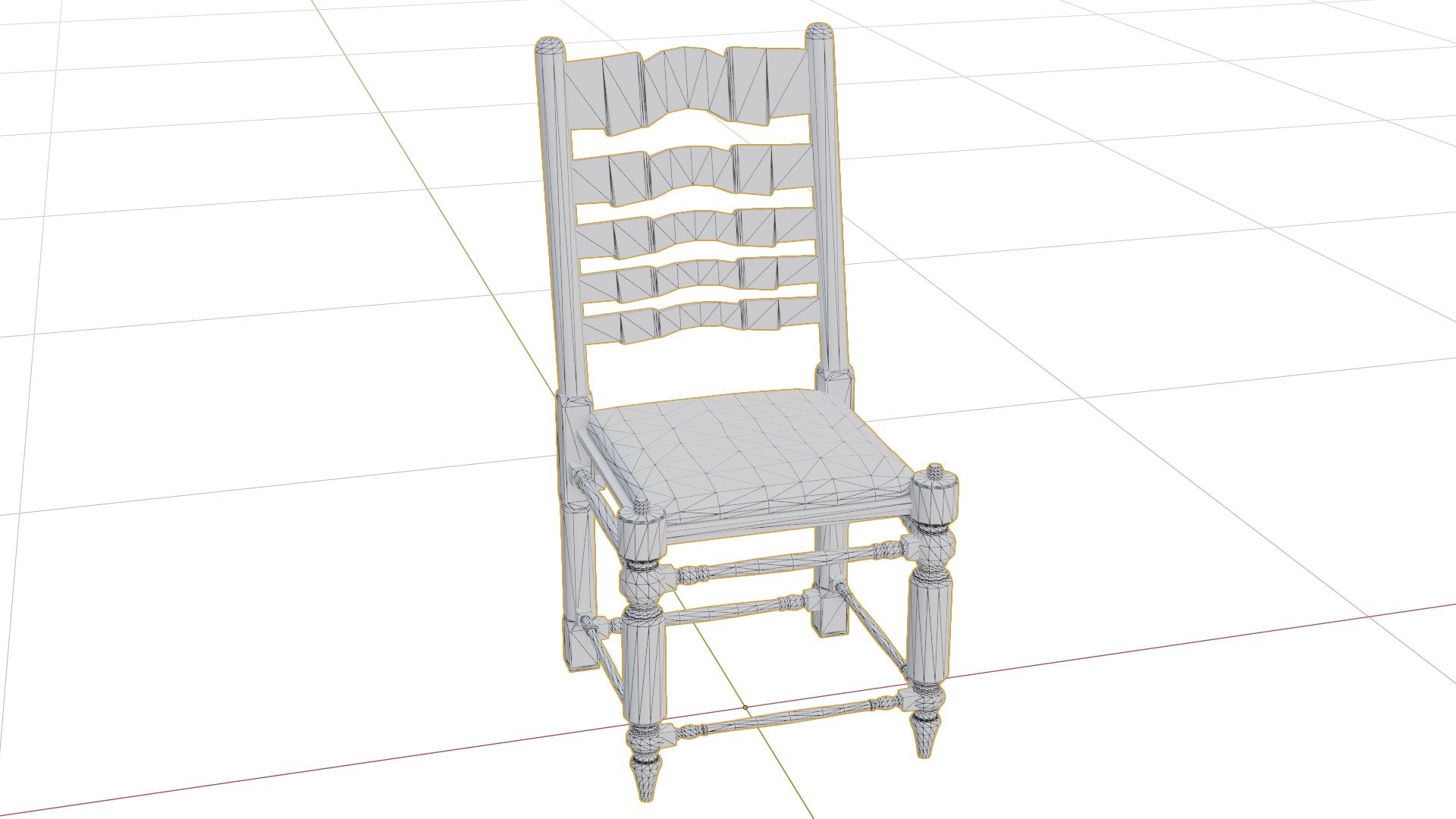 3D Antique Chair For AAA Games - TurboSquid 2148678