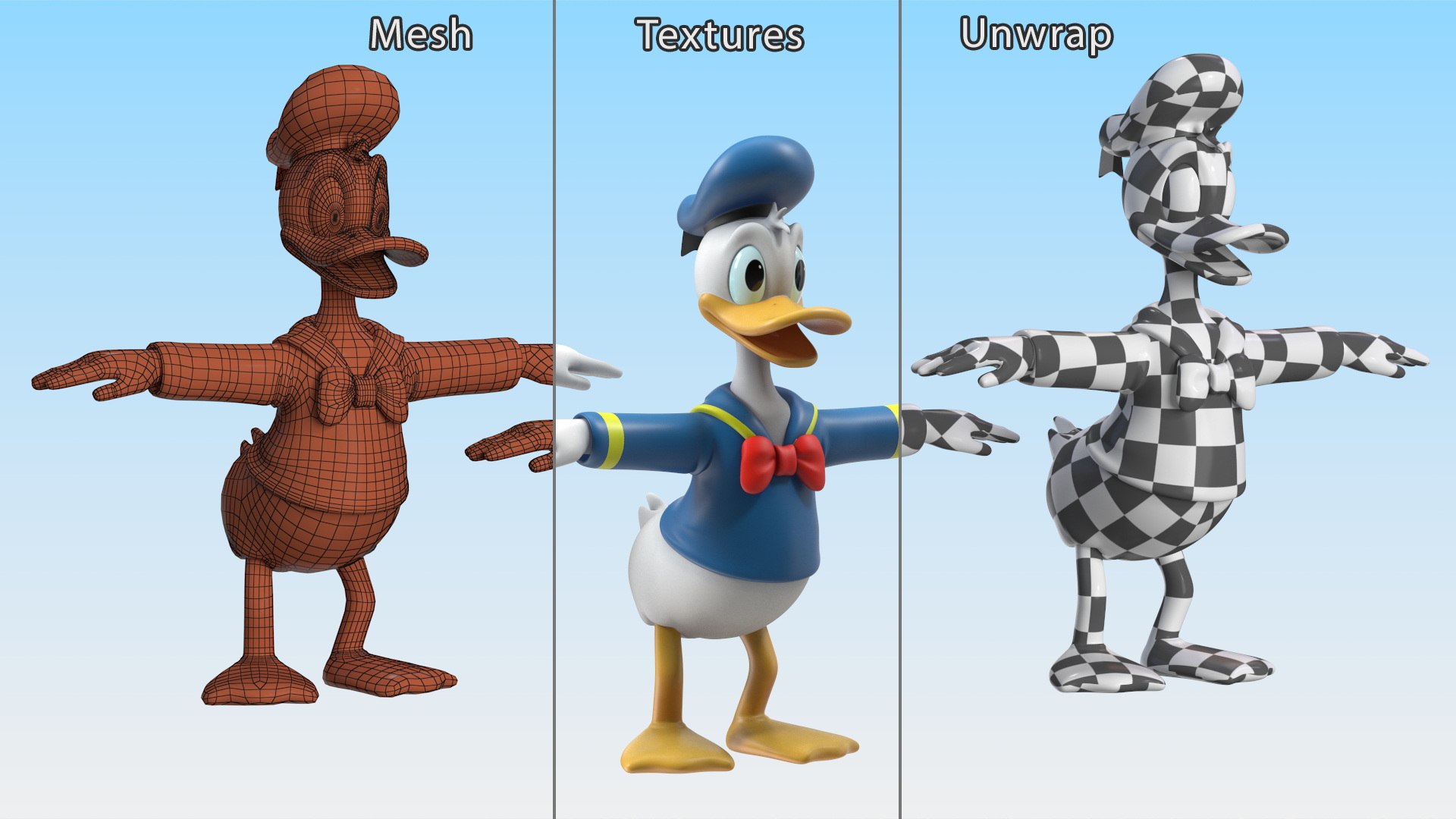3D Disney Character Donald Duck Rigged - TurboSquid 2115337