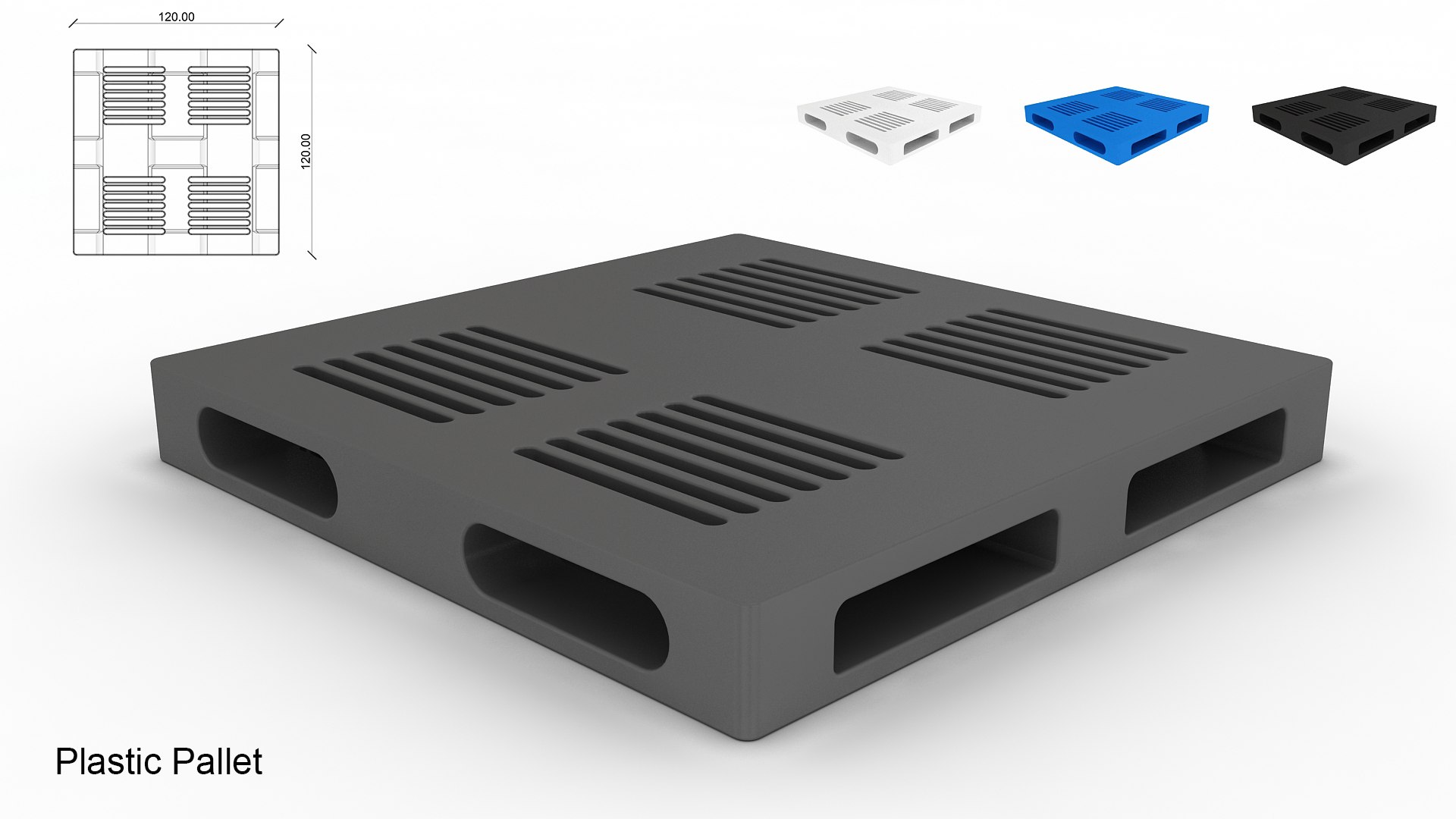 3D Pallets Euro Plastic Model - TurboSquid 1586460