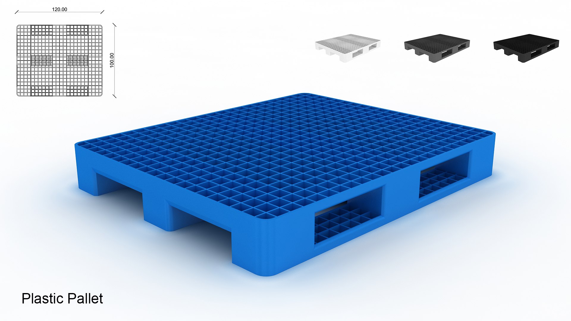 3D Pallets Euro Plastic Model - TurboSquid 1586460