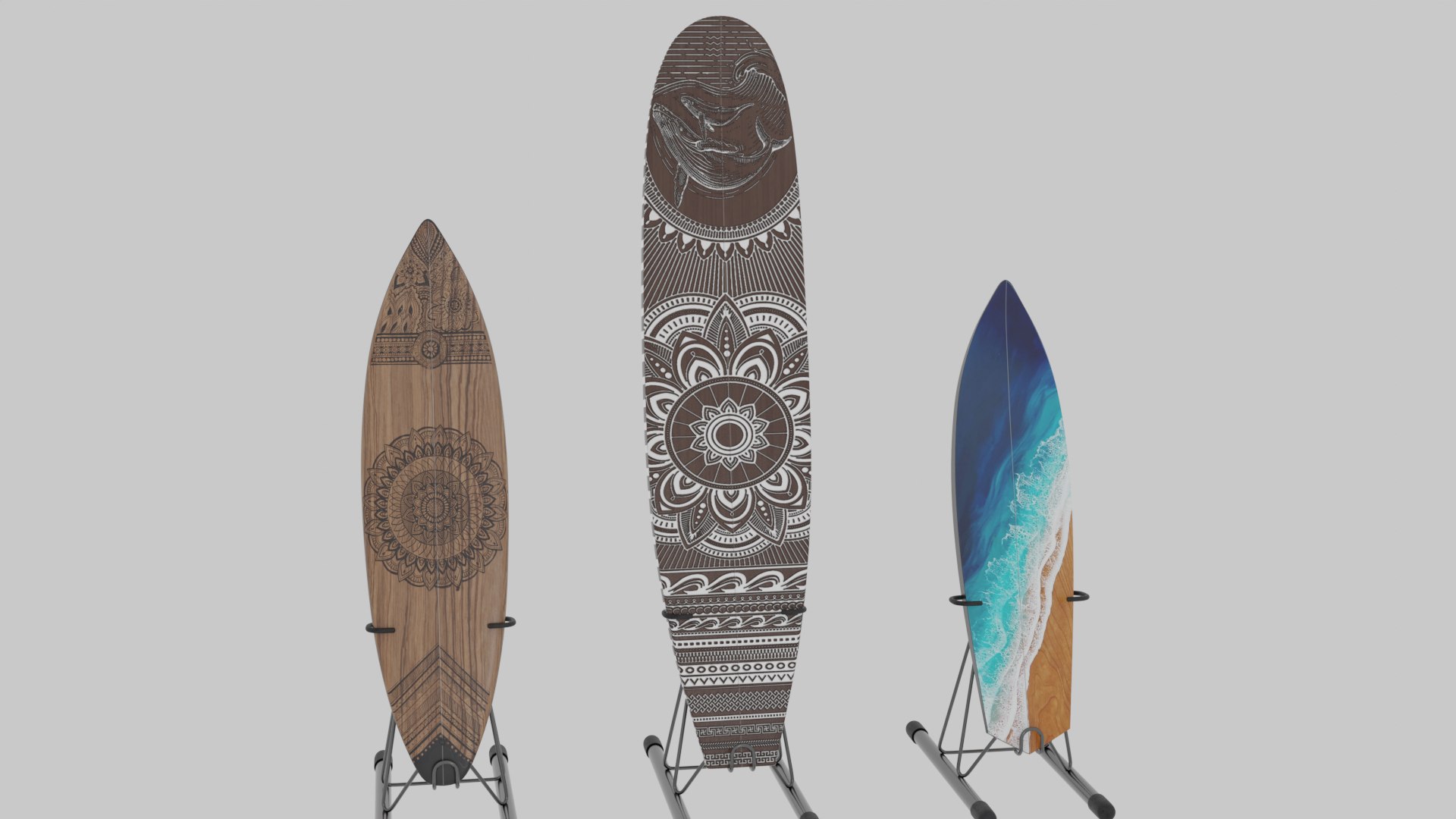 3D Wooden Surfboard Low-poly 3D Model - TurboSquid 2445444