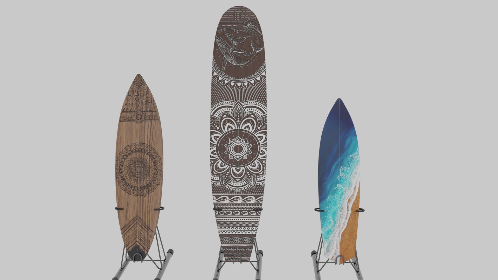 3D Wooden Surfboard Low-poly 3D Model - TurboSquid 2445444