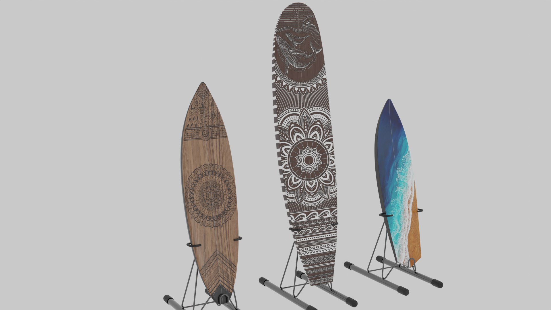 3D Wooden Surfboard Low-poly 3D Model - TurboSquid 2445444