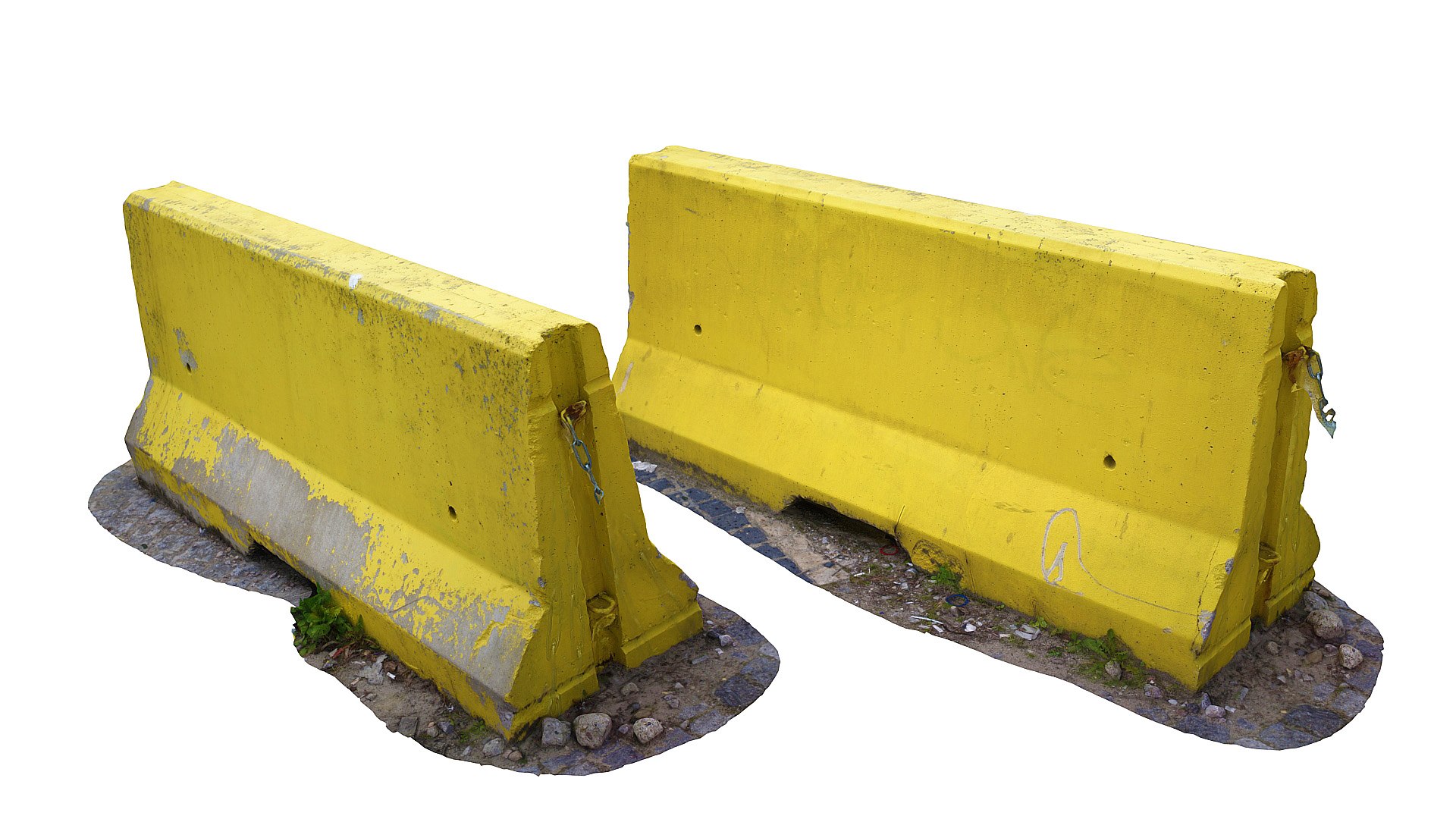 3d model concrete barrier scan 8k