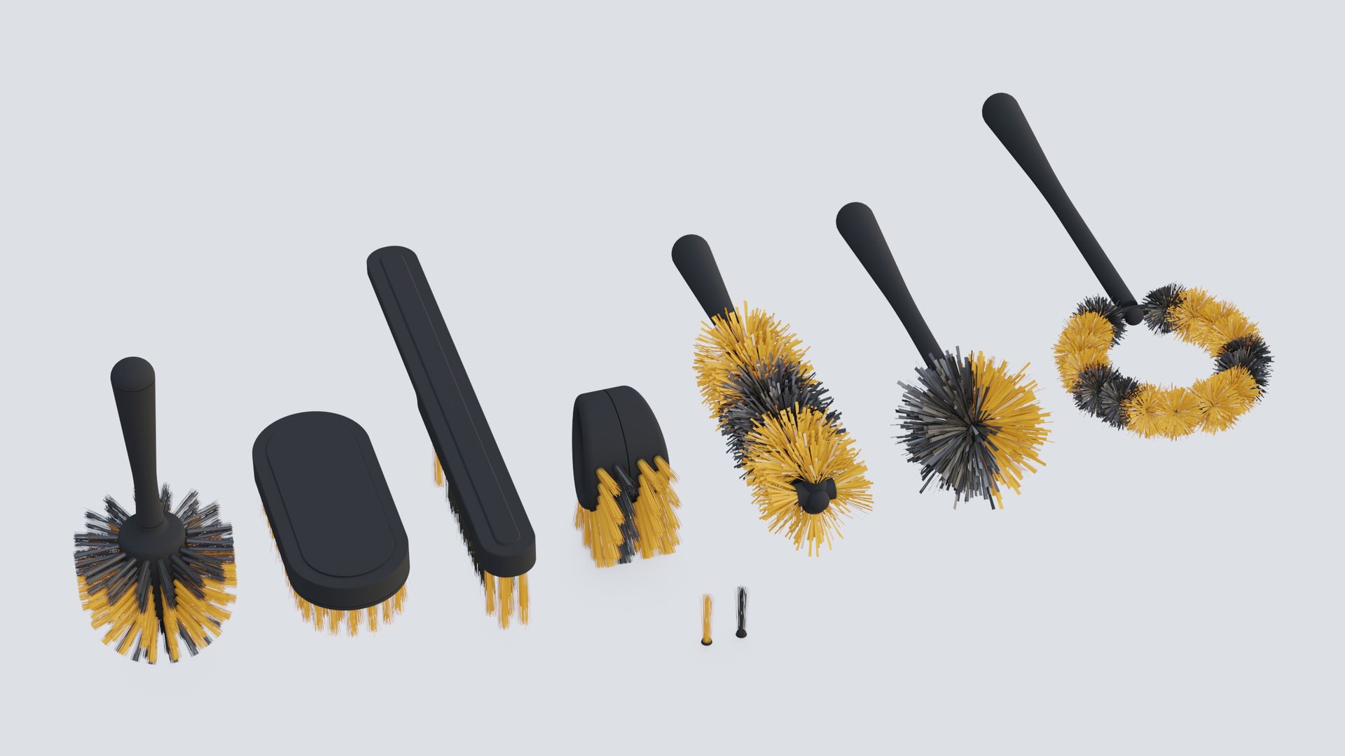 3D cleaning brushes - TurboSquid 1976621