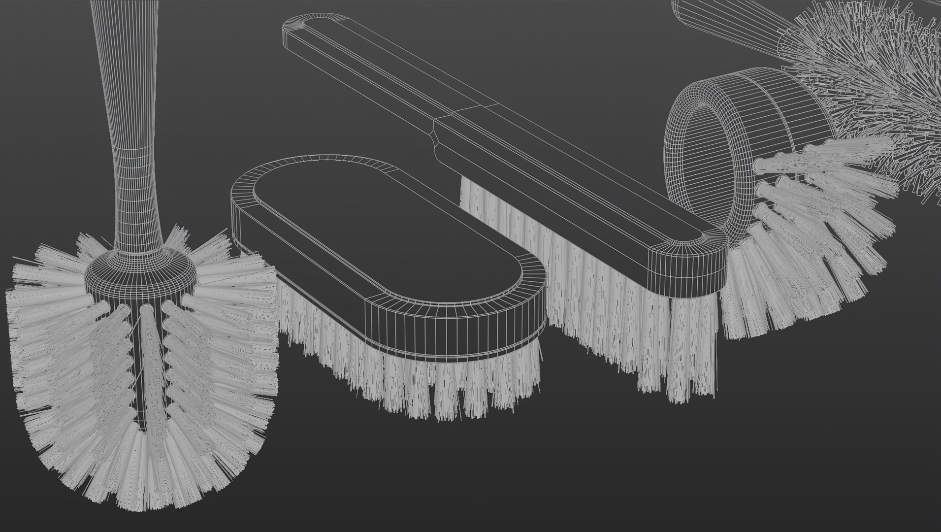 3D cleaning brushes - TurboSquid 1976621