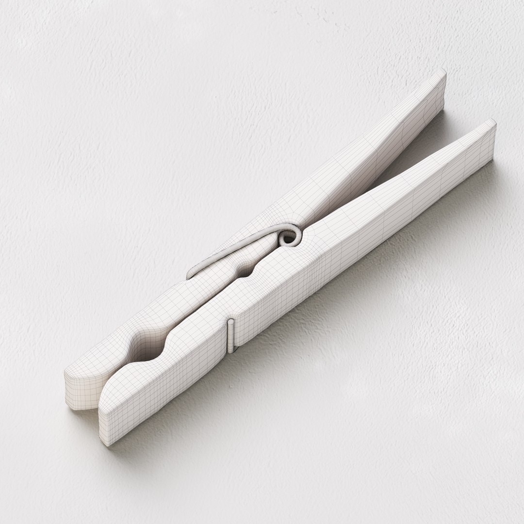 Wooden Clothespin - Photorealistic 3D Model - TurboSquid 2074532