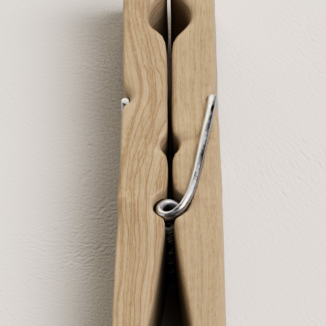 Wooden Clothespin - Photorealistic 3D Model - TurboSquid 2074532