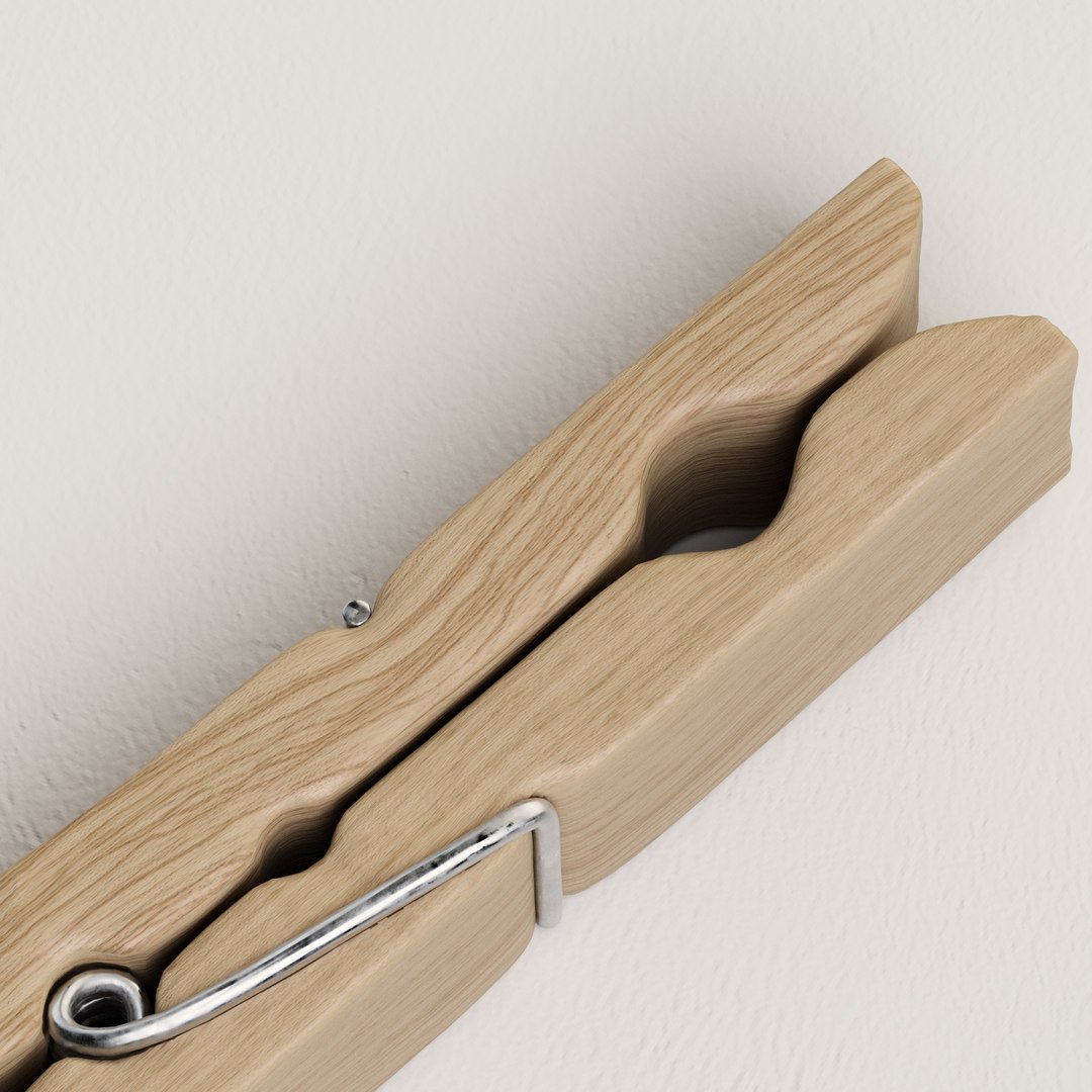 Wooden Clothespin - Photorealistic 3D Model - TurboSquid 2074532
